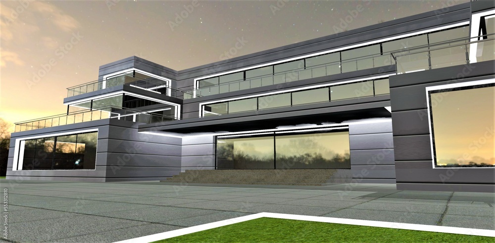 Modern Low Rise Office Building