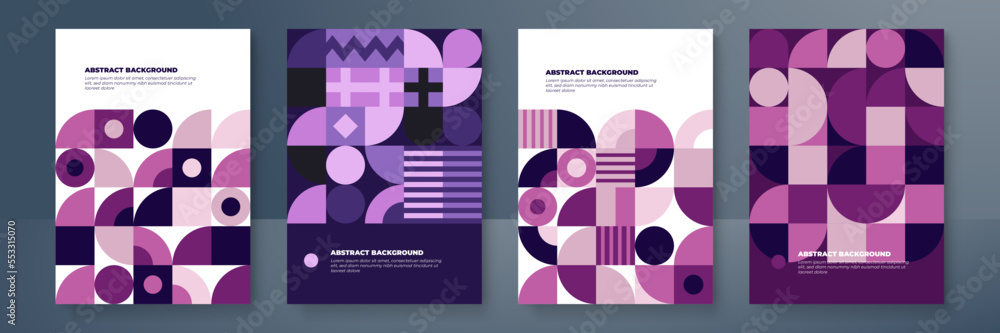 Trendy modern flat mosaic poster template Stock Vector | Adobe Stock