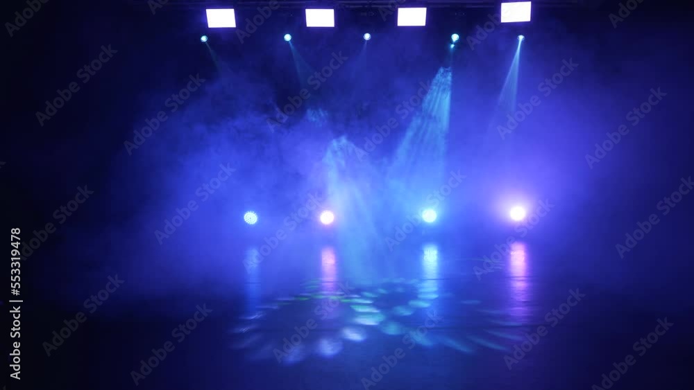 Professional concert light on an empty stage, before the concert. Stage ...
