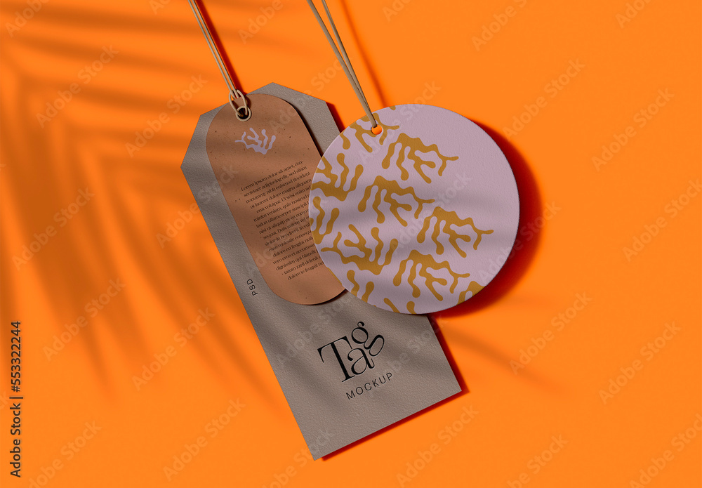 Two Labels Mockup Stock Template | Adobe Stock