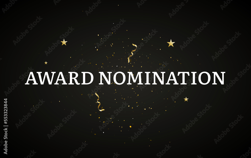 Award nomination background golden film movie vector logo ceremony ...