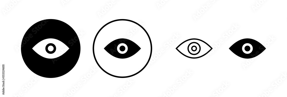 Eye icon vector illustration. Eye sign and symbol. Look and Vision icon ...