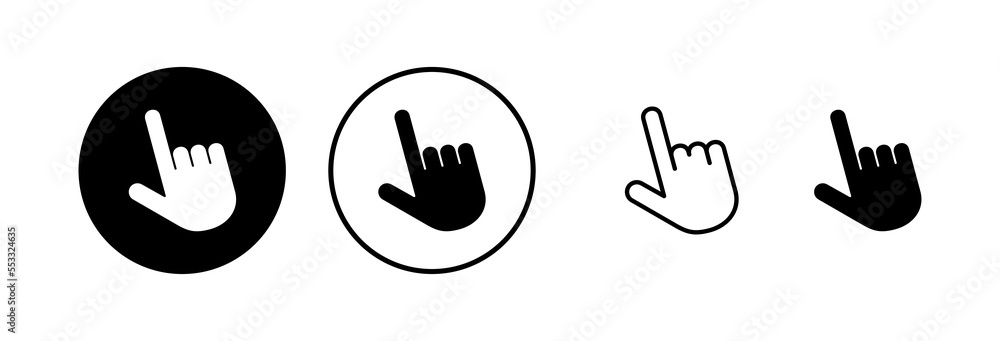 Hand cursor icon vector illustration. cursor sign and symbol. hand ...