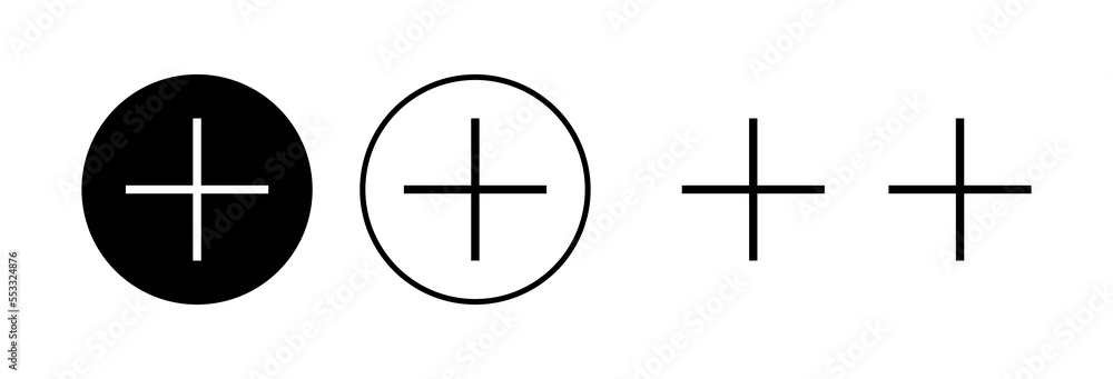Plus Icon vector illustration. Add plus sign and symbol Stock Vector ...