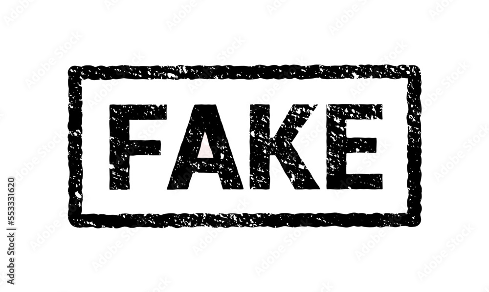 Fake stamp vector black grunge rubber sign. Fake seal stamp background ...
