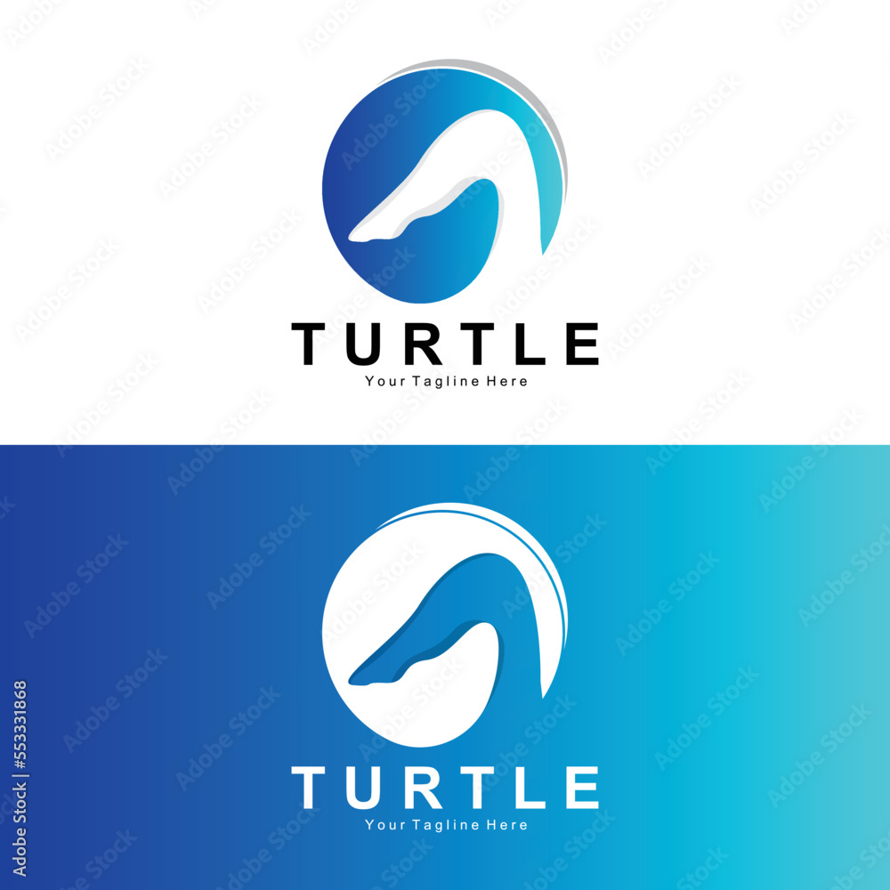 Sea Turtle Logo Design Protected Amphibian Marine Animal Icon ...
