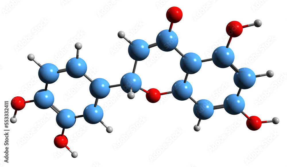 3D image of Eriodictyol skeletal formula - molecular chemical structure ...