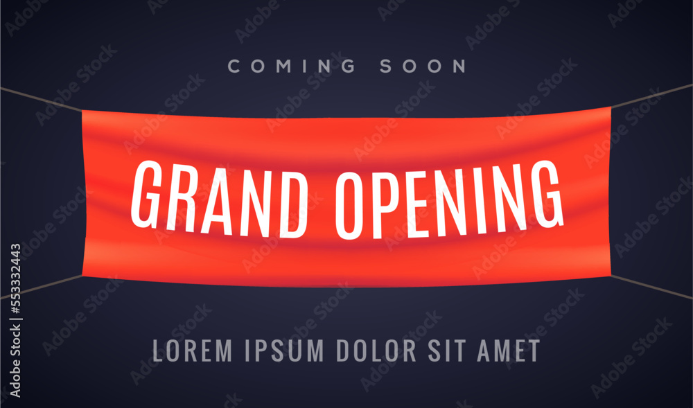 Grand Opening Ceremony Poster Concept Invitation Grand Opening Event