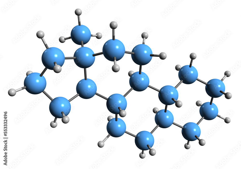3D image of Estrane skeletal formula - molecular chemical structure of ...