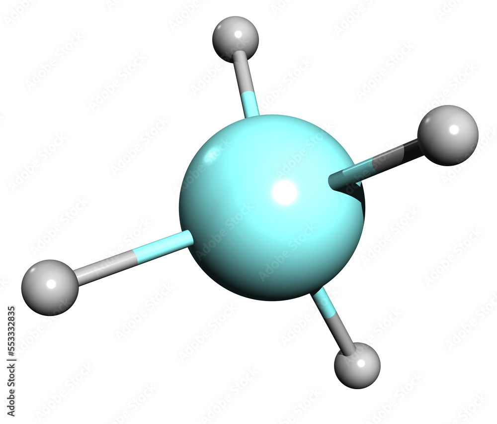 3D image of Silane skeletal formula - molecular chemical structure of ...