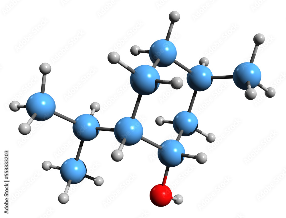 3D image of Neomenthol skeletal formula - molecular chemical structure ...