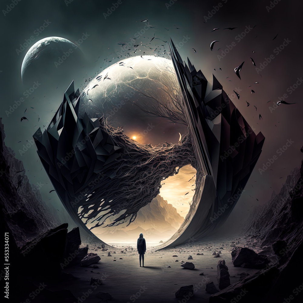 Sci-fi Fantasy Person in the Desert - Fictitious Generated by ...