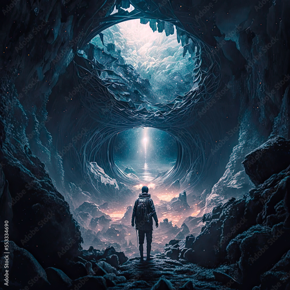 Sci-fi Fantasy Person in another Dimension - Fictitious Generated by ...