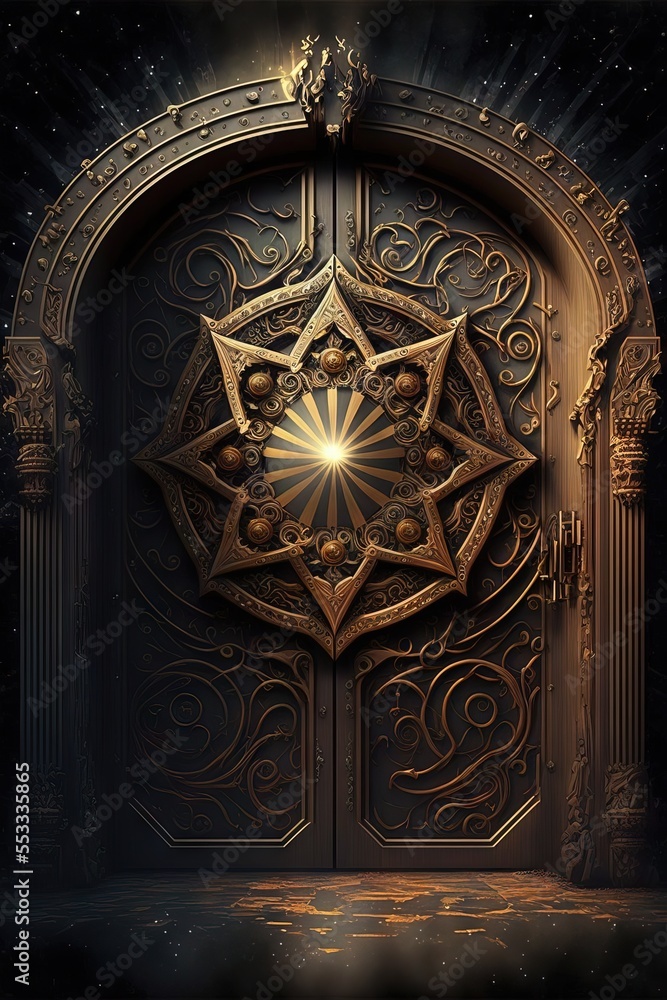 Mysterious Sacred and Hermetic Door, hiding the most important secrets ...