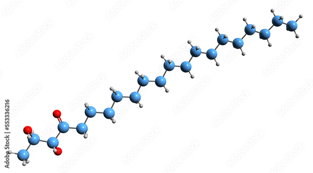 3D image of Succistearin skeletal formula - molecular chemical ...