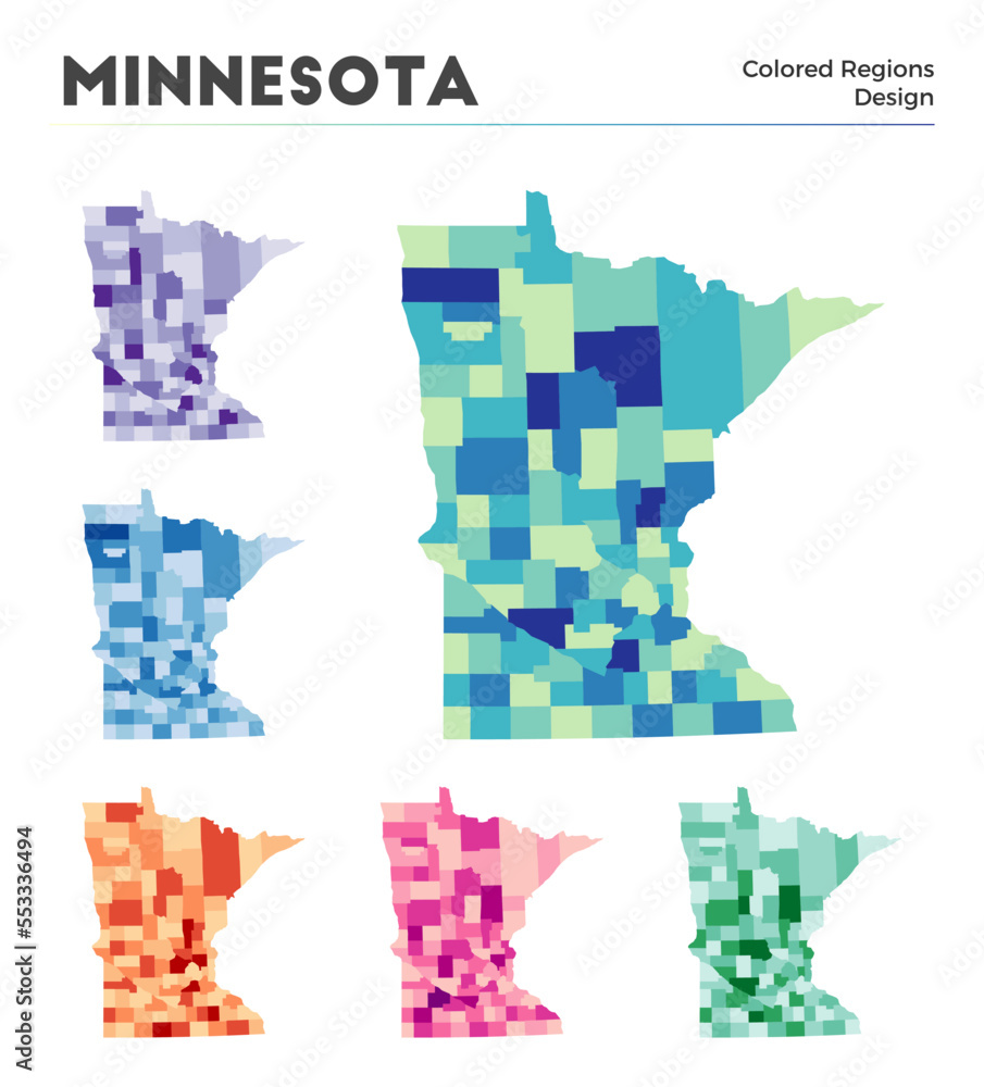 Minnesota map collection. Borders of Minnesota for your infographic ...