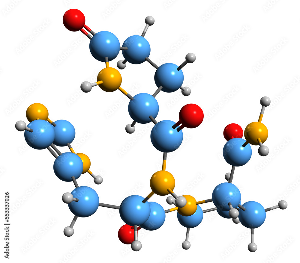 3D image of Thyroid-stimulating hormone skeletal formula - molecular ...