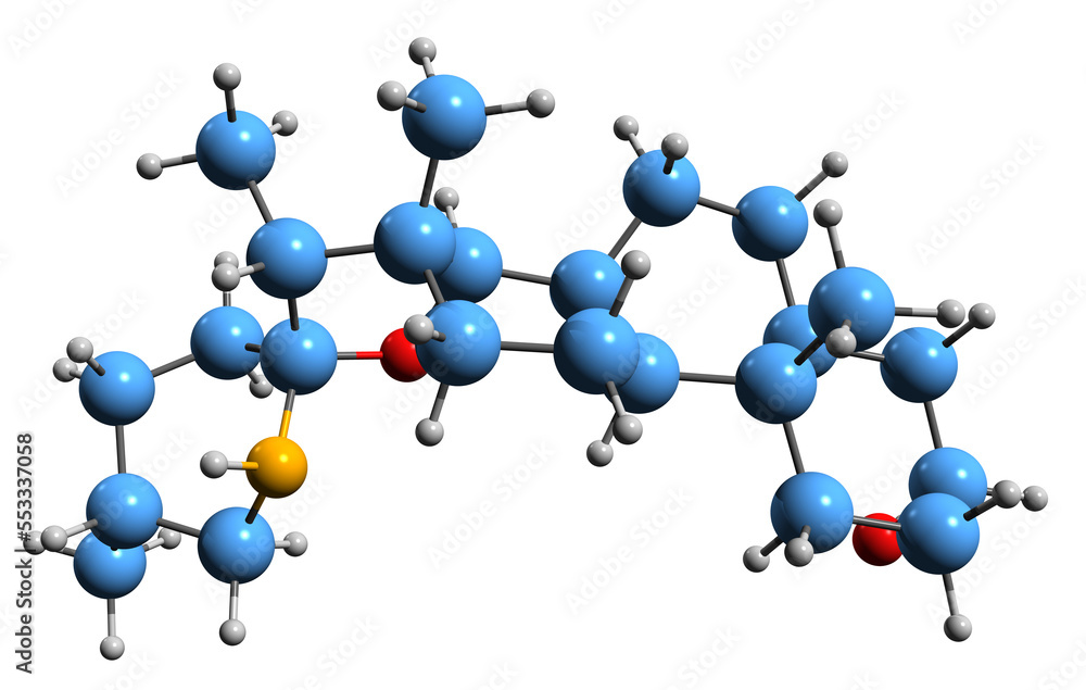 3D image of Tomatidine skeletal formula - molecular chemical structure ...