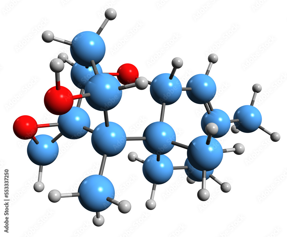 3d Image Of Trichodermol Skeletal Formula Molecular Chemical