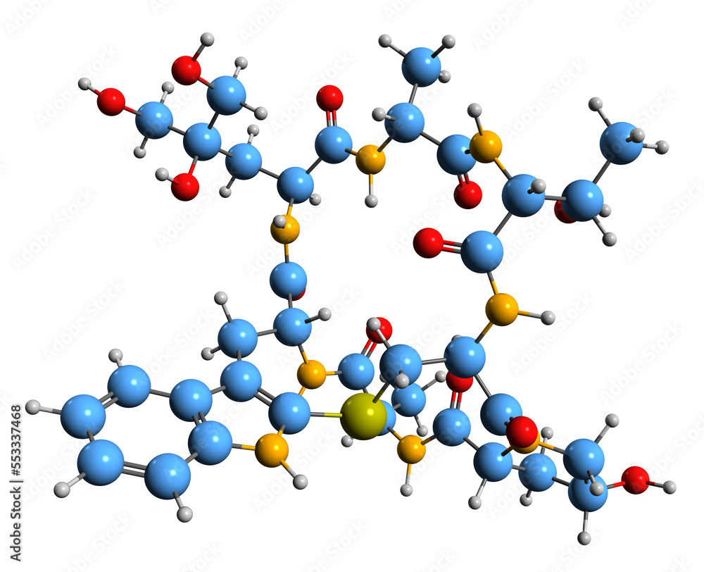 3D image of Phallisin skeletal formula - molecular chemical structure ...