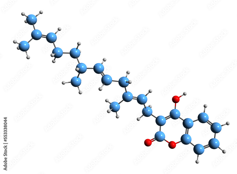 3D image of Ferulenol skeletal formula - molecular chemical structure ...