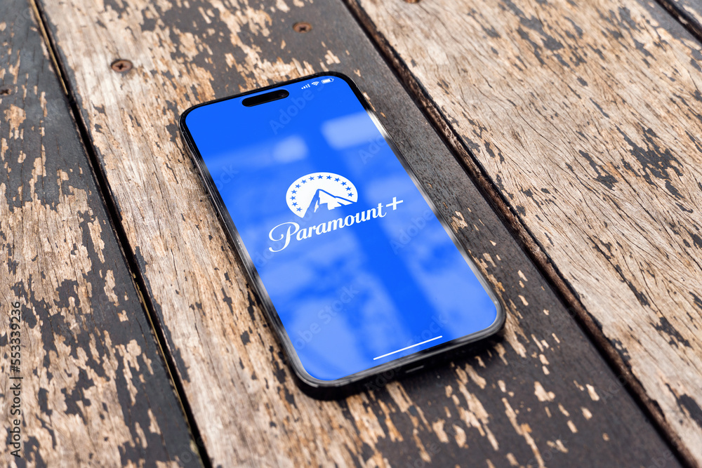 Paramount+ (Paramount Plus) streaming app on the smartphone iPhone 14 ...