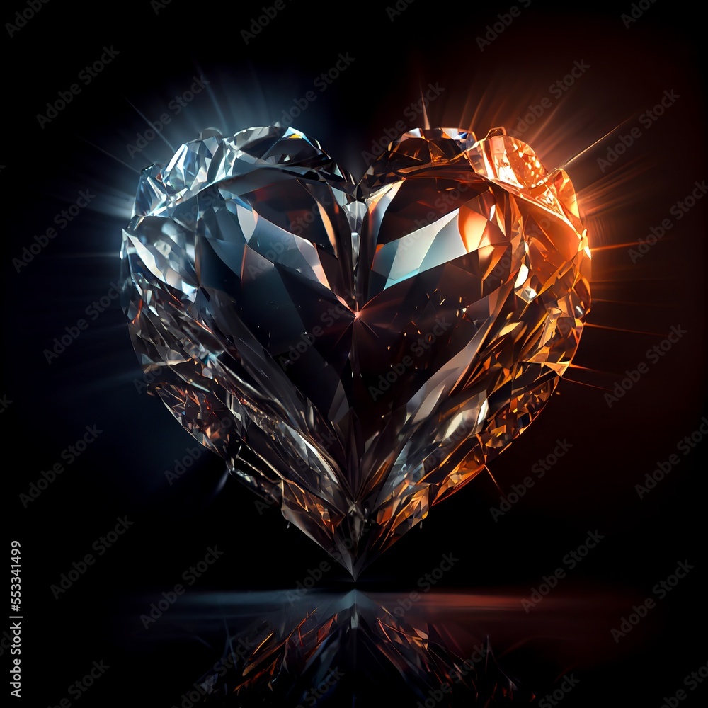Diamond Hearts Background