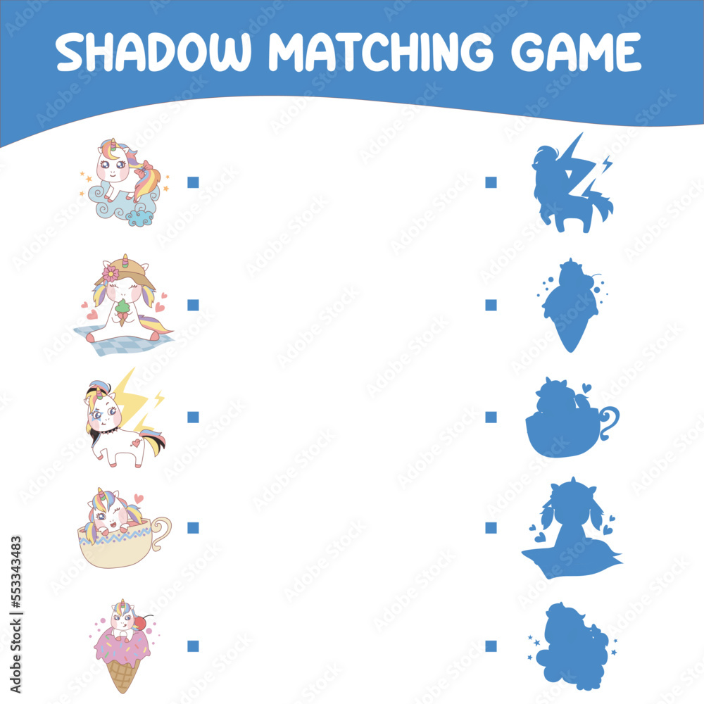 Shadow matching game worksheet. Educational printable worksheet for ...