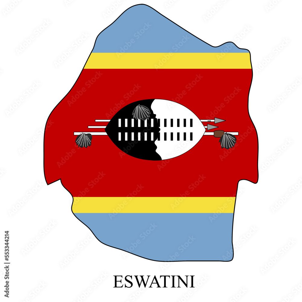 Eswatini map vector illustration. Global economy. Famous country ...
