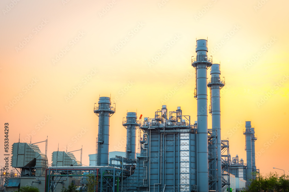 power plant from natural gas for industrial plants Stock Photo | Adobe ...