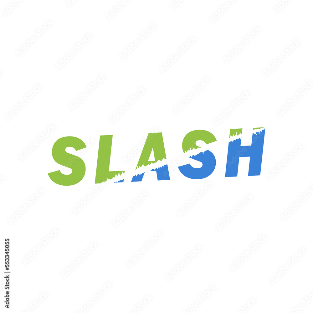 wordmark logo about slash, slash logo wordmark simple editable, vektor ...