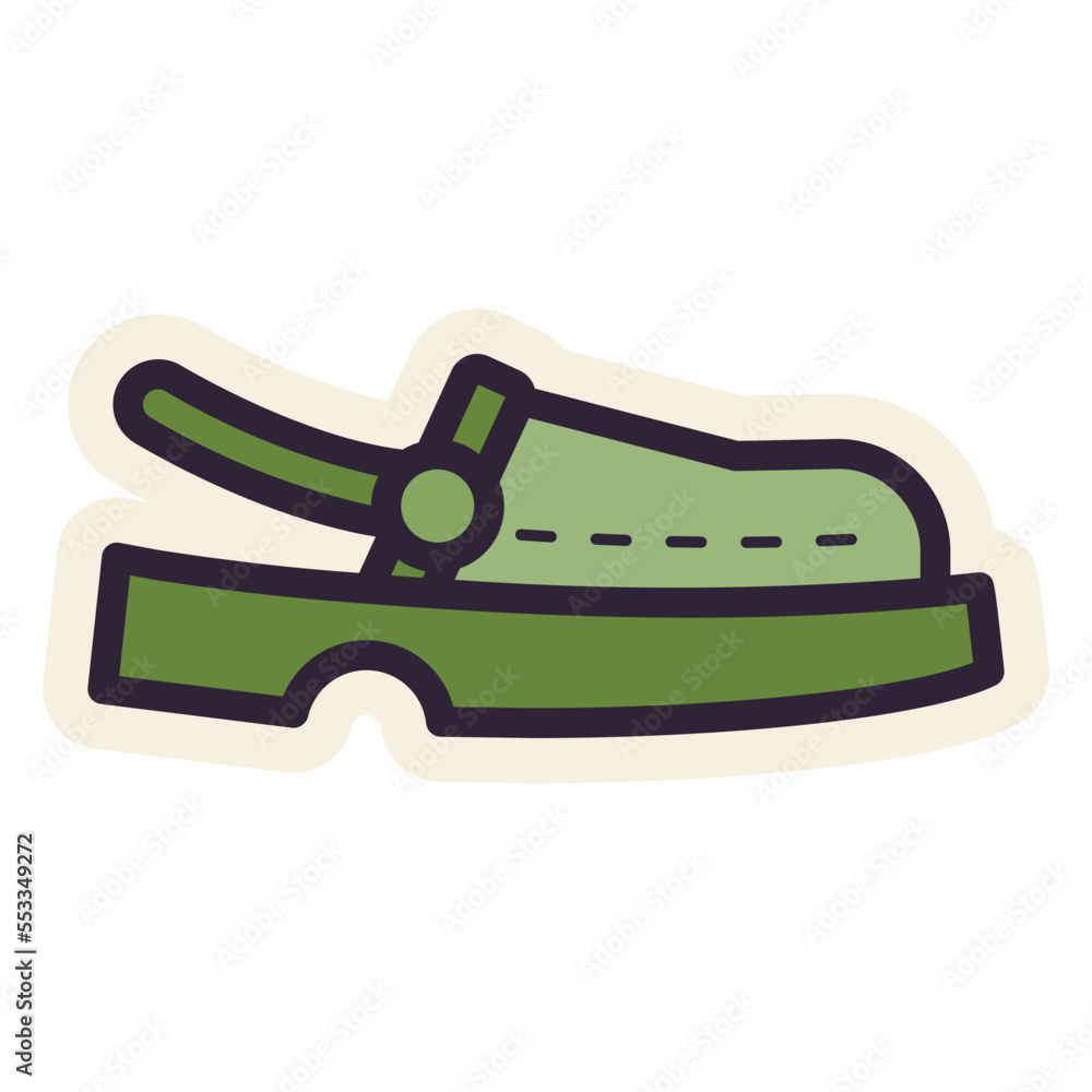 crocs sandal sticker Stock Vector | Adobe Stock