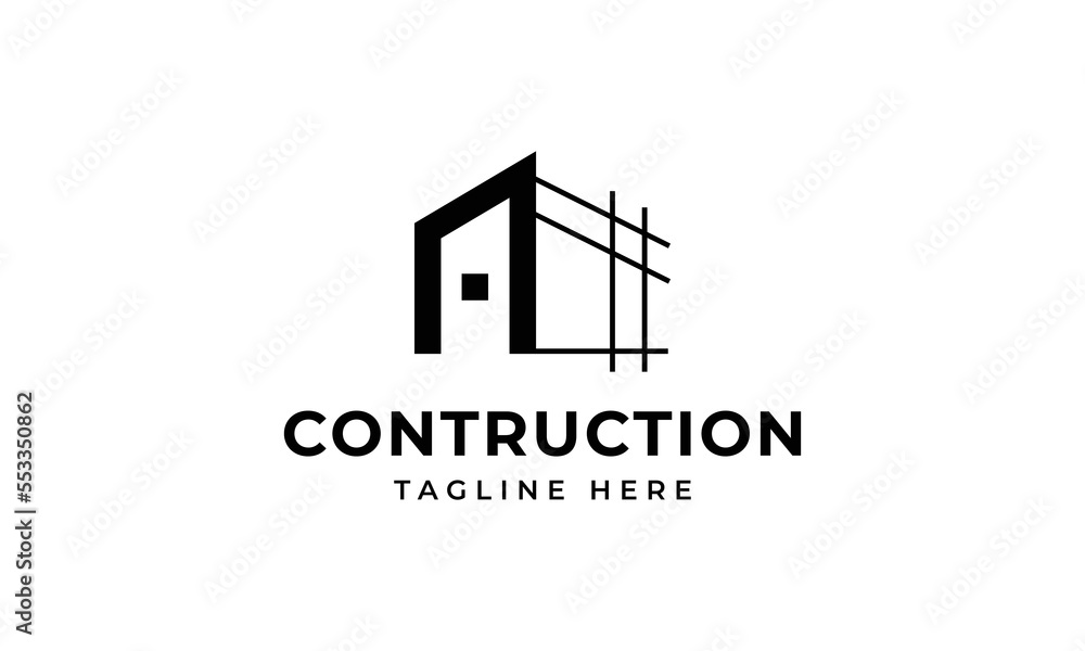 Initial letter a building contruction logo, icon, symbol Stock Vector ...