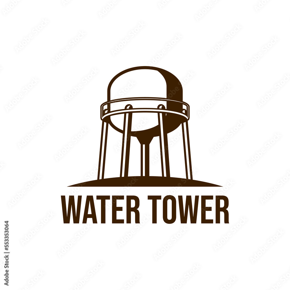 water tank tower logo design Stock Vector | Adobe Stock