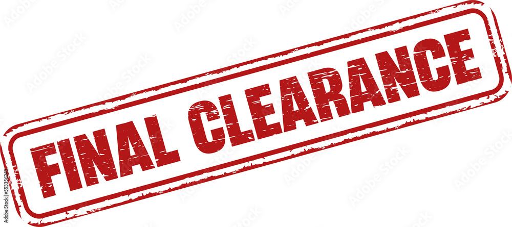 FINAL CLEARANCE rubber stamp. FINAL CLEARANCE Stamp vintage old red ...