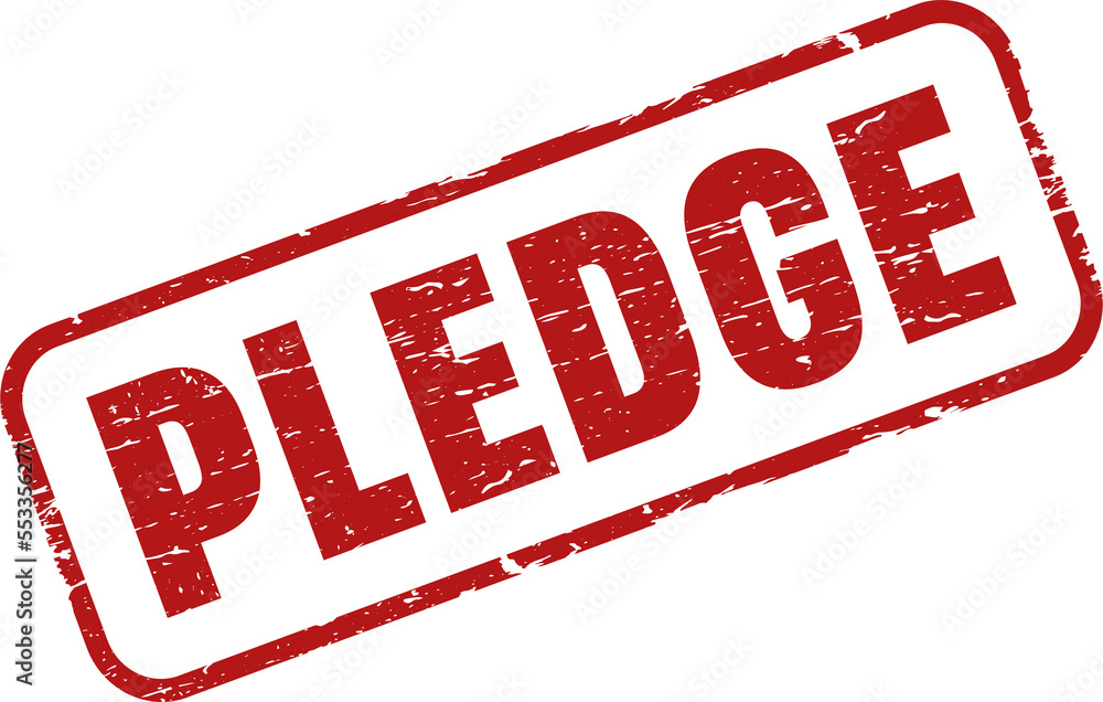 Pledge rubber stamp. Pledge Stamp vintage old red color texture frame ...