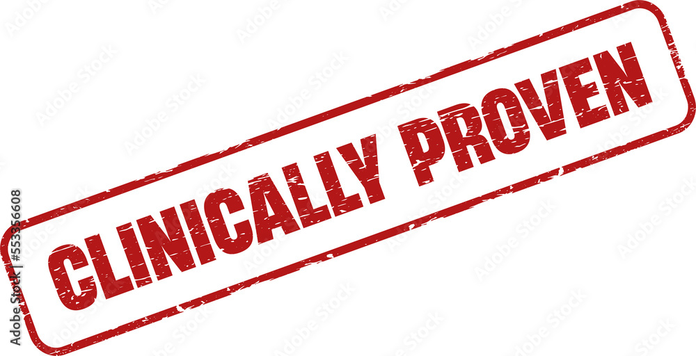 CLINICALLY PROVEN rubber stamp. CLINICALLY PROVEN Stamp vintage old red ...
