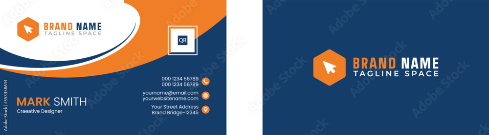 Amazing business card design template Stock Vector | Adobe Stock