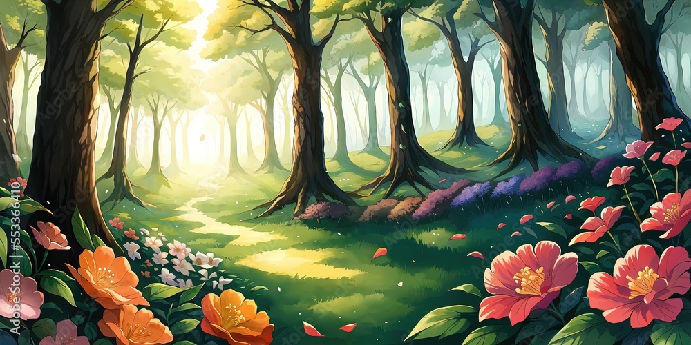 2D Visual Novel: Fantasy Nature Vol. 1 - Stylized Anime Background ...