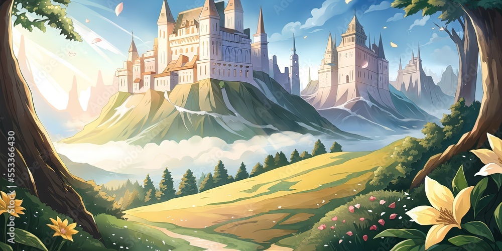 2D Visual Novel: Fantasy Nature Vol. 1 - Stylized Anime Background ...
