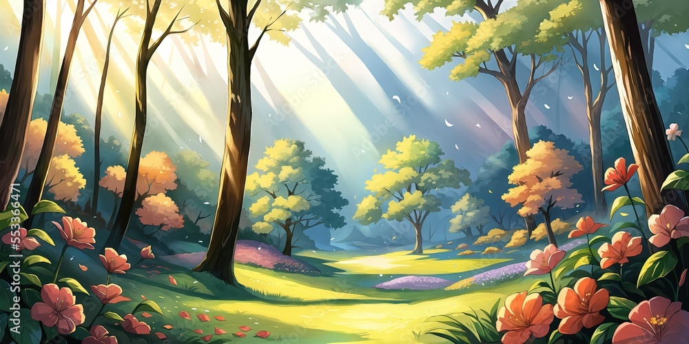 2D Visual Novel: Fantasy Nature Vol. 1 - Stylized Anime Background ...