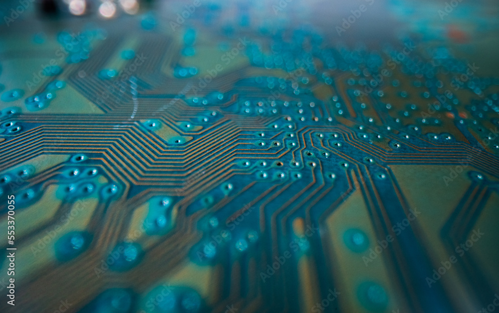 Technology background with circuit board. Electronic computer hardware ...