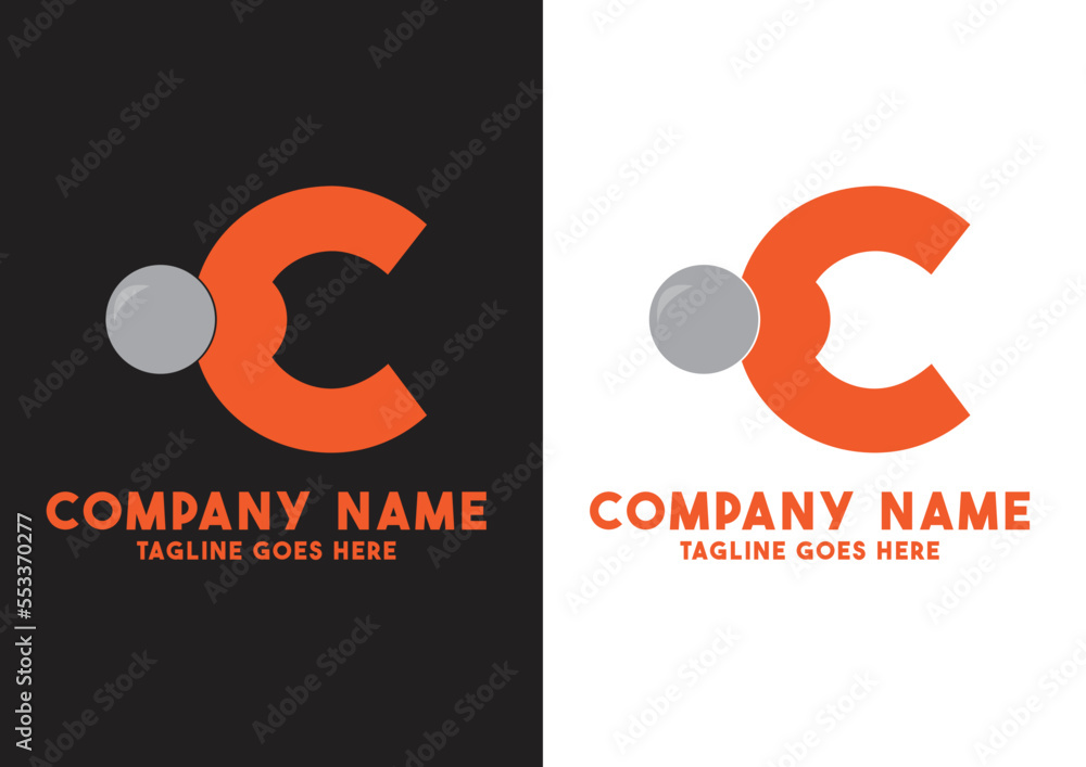 Letter C poshed by a rock logo design vector template, C letter logo ...