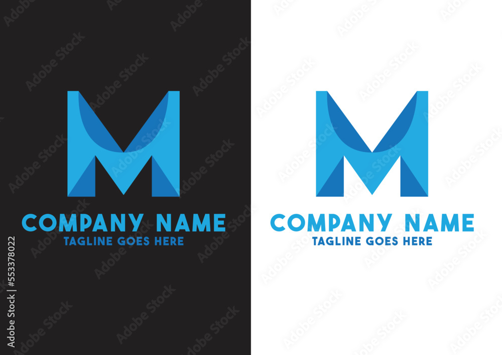 Letter M 3d logo design vector template, M letter logo Stock Vector ...
