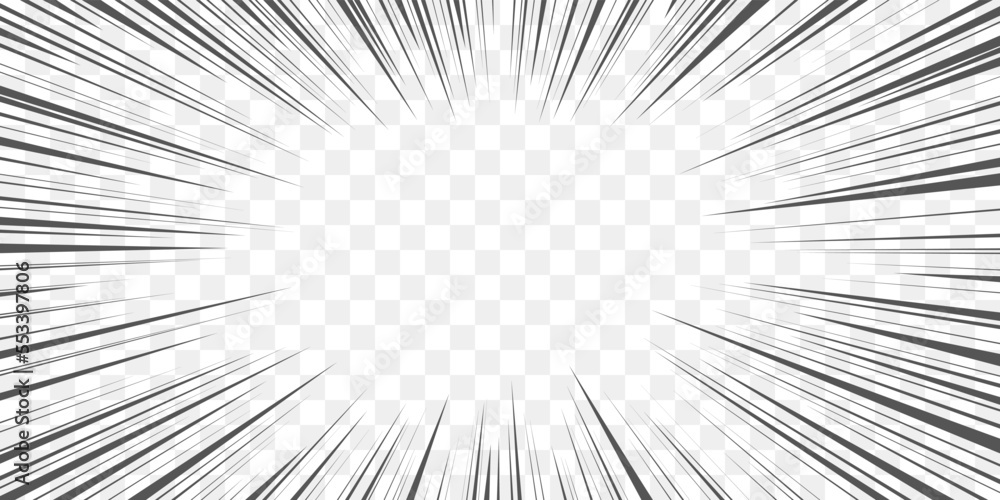 Manga transparent background, explosion, action or motion effect ...