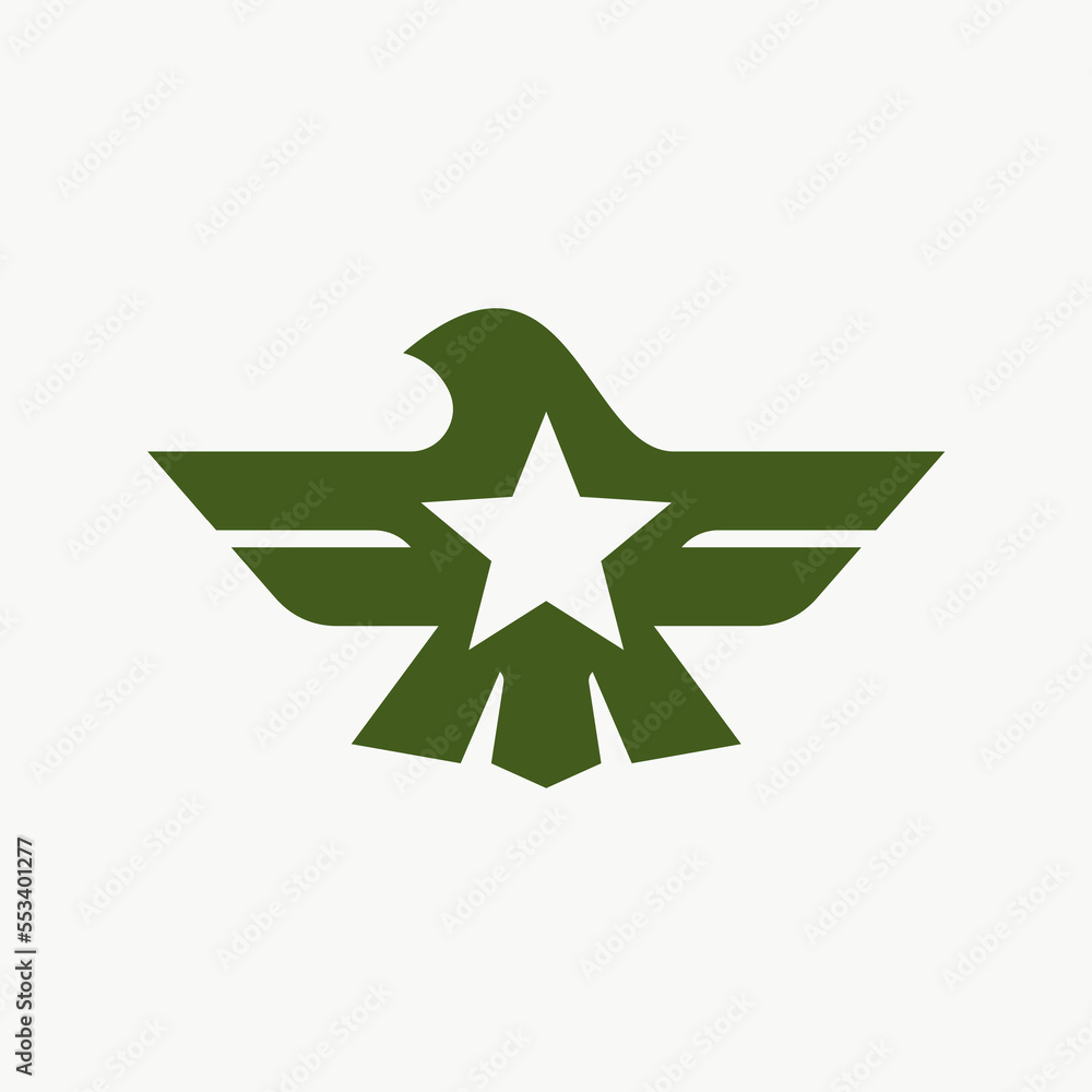 military rank eagle logo design Stock Vector | Adobe Stock