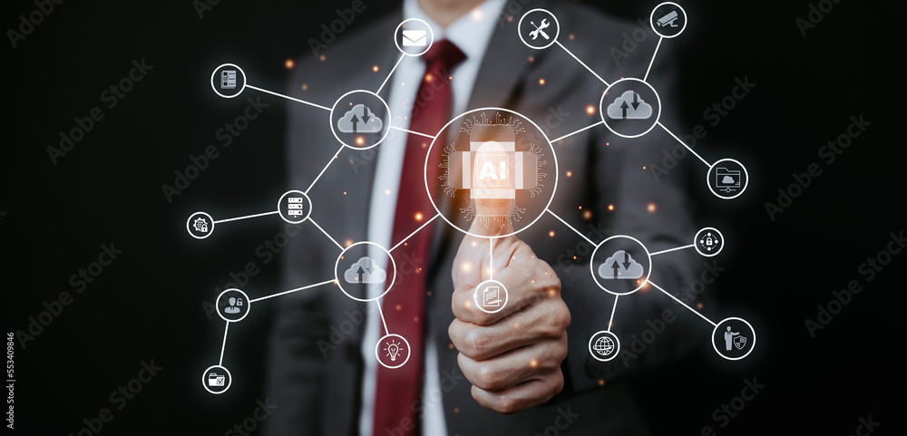 Artificial Intelligence (AI),on the big data network, Digital ...