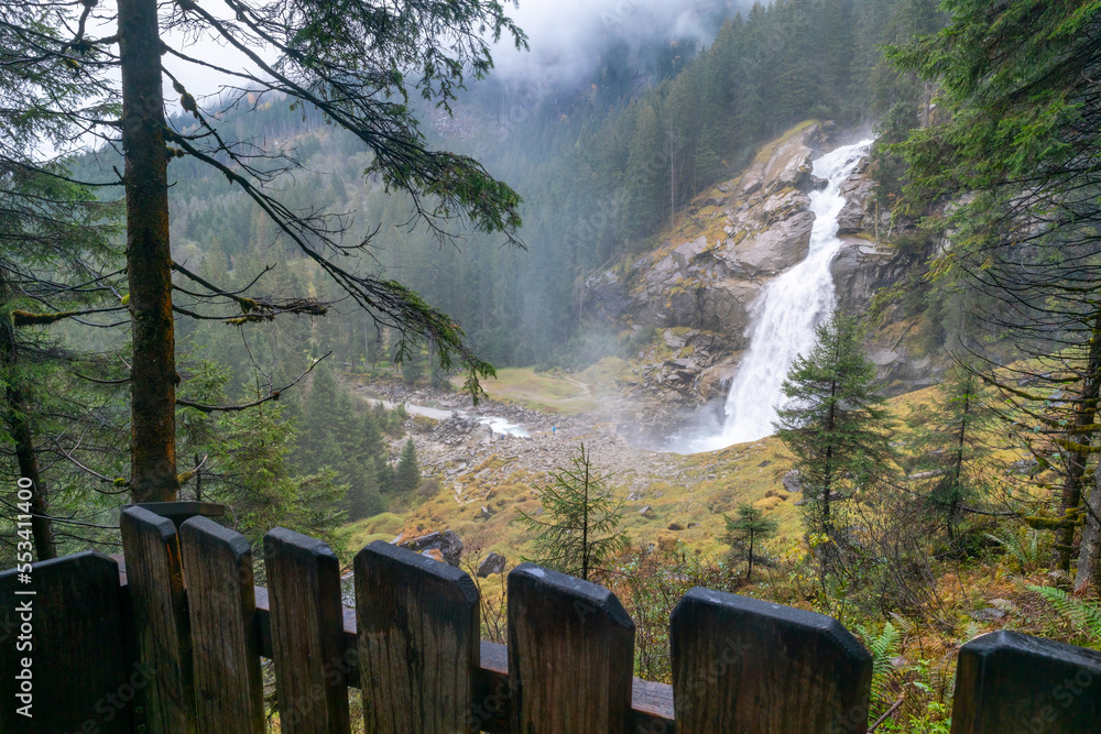 Krimml Waterfalls, Krimmler Wasserfalle,in High Tauern National Park ...