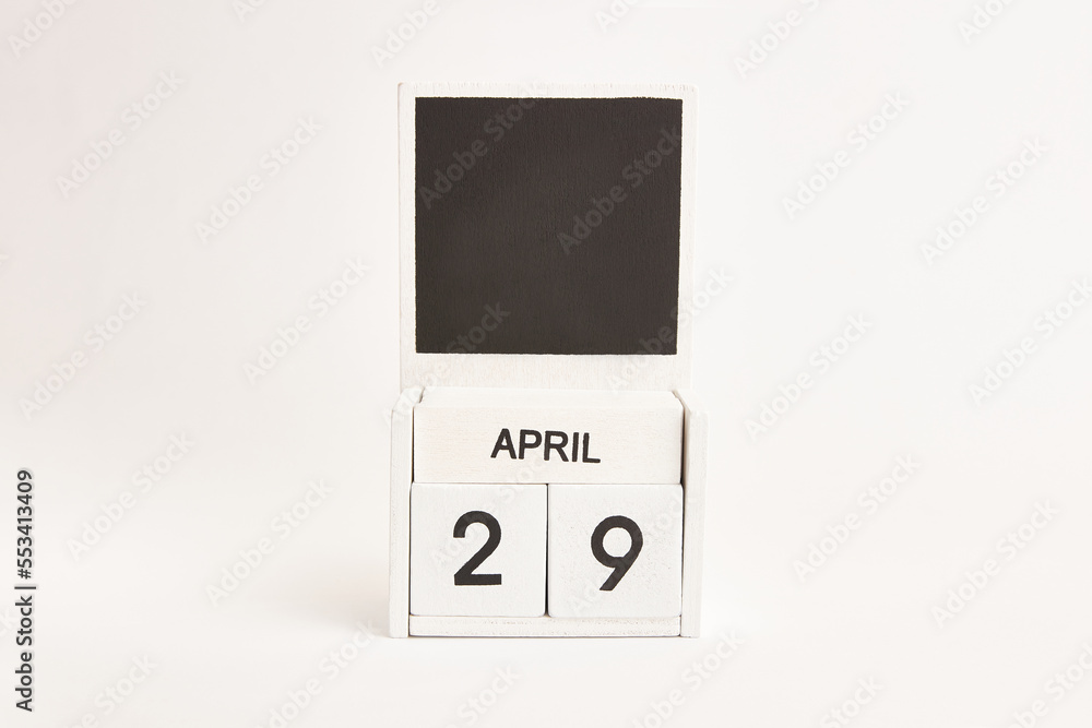 Stockfoto Calendar with date April 29 and space for designers ...