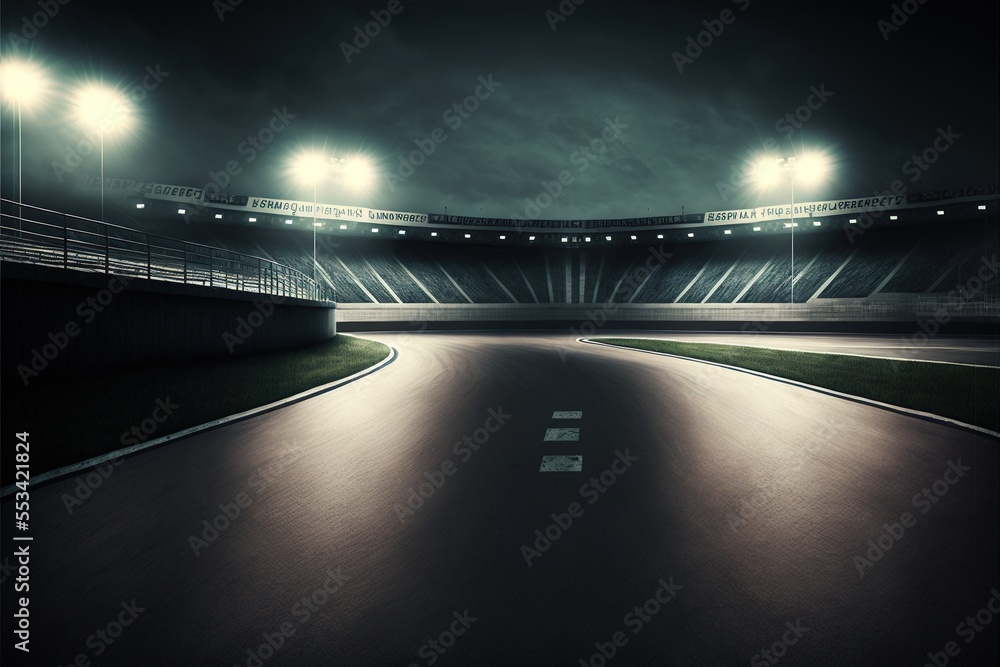 F1 car race track Generative AI Stock Illustration | Adobe Stock